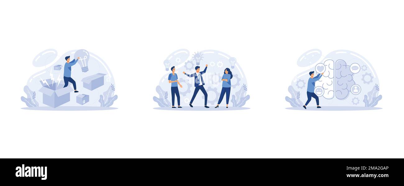 Motivational creative metaphor with quote think outside the box think ...