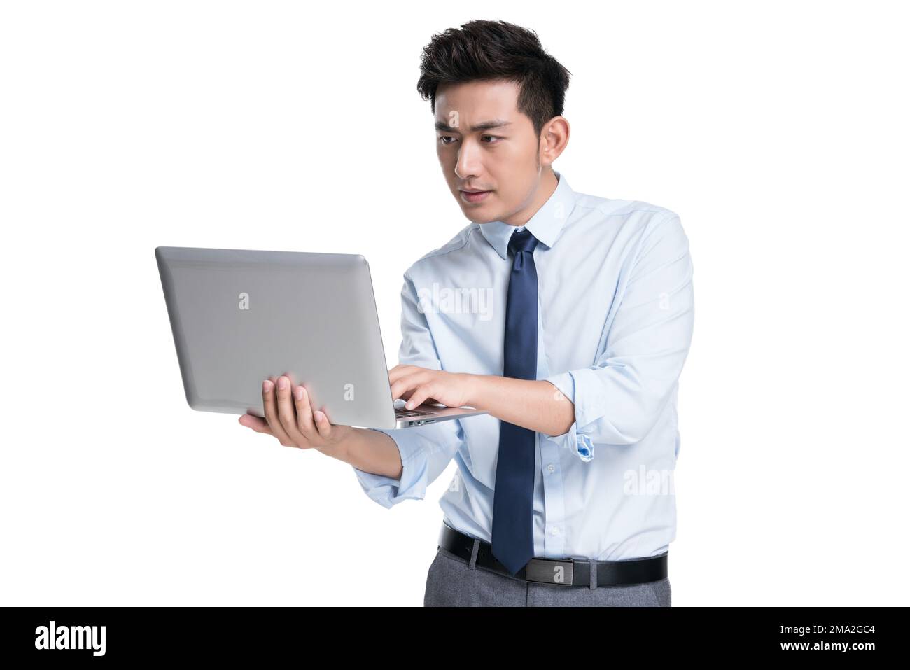 Young business people use the computer Stock Photo - Alamy