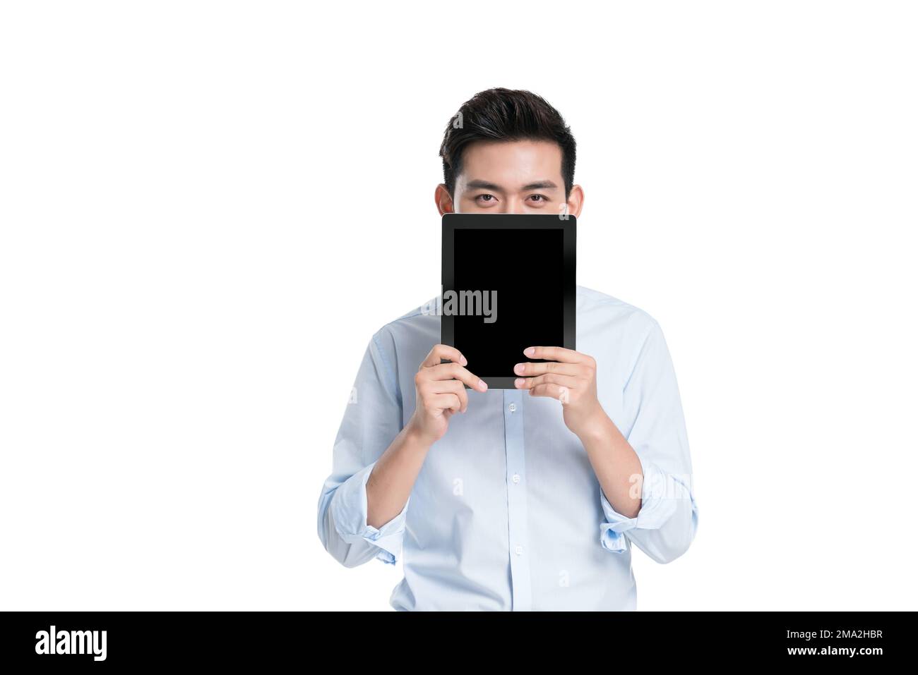 Young business people take tablets Stock Photo - Alamy