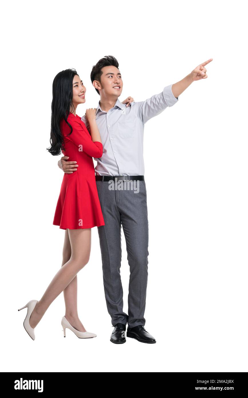 Casual clothes young lovers embrace each other Stock Photo - Alamy