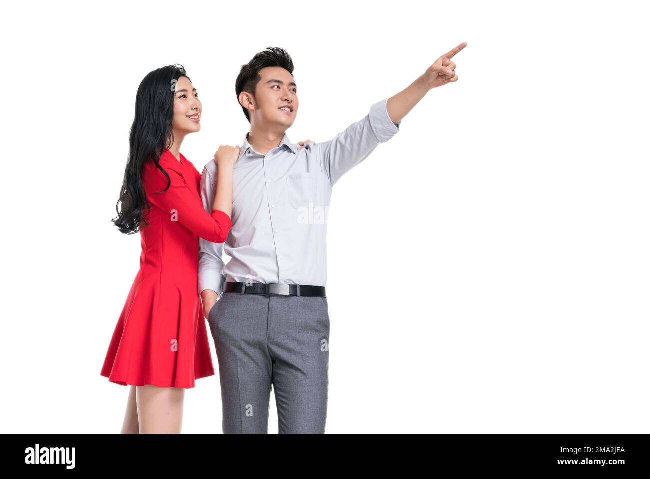 Casual clothes young lovers embrace each other Stock Photo - Alamy