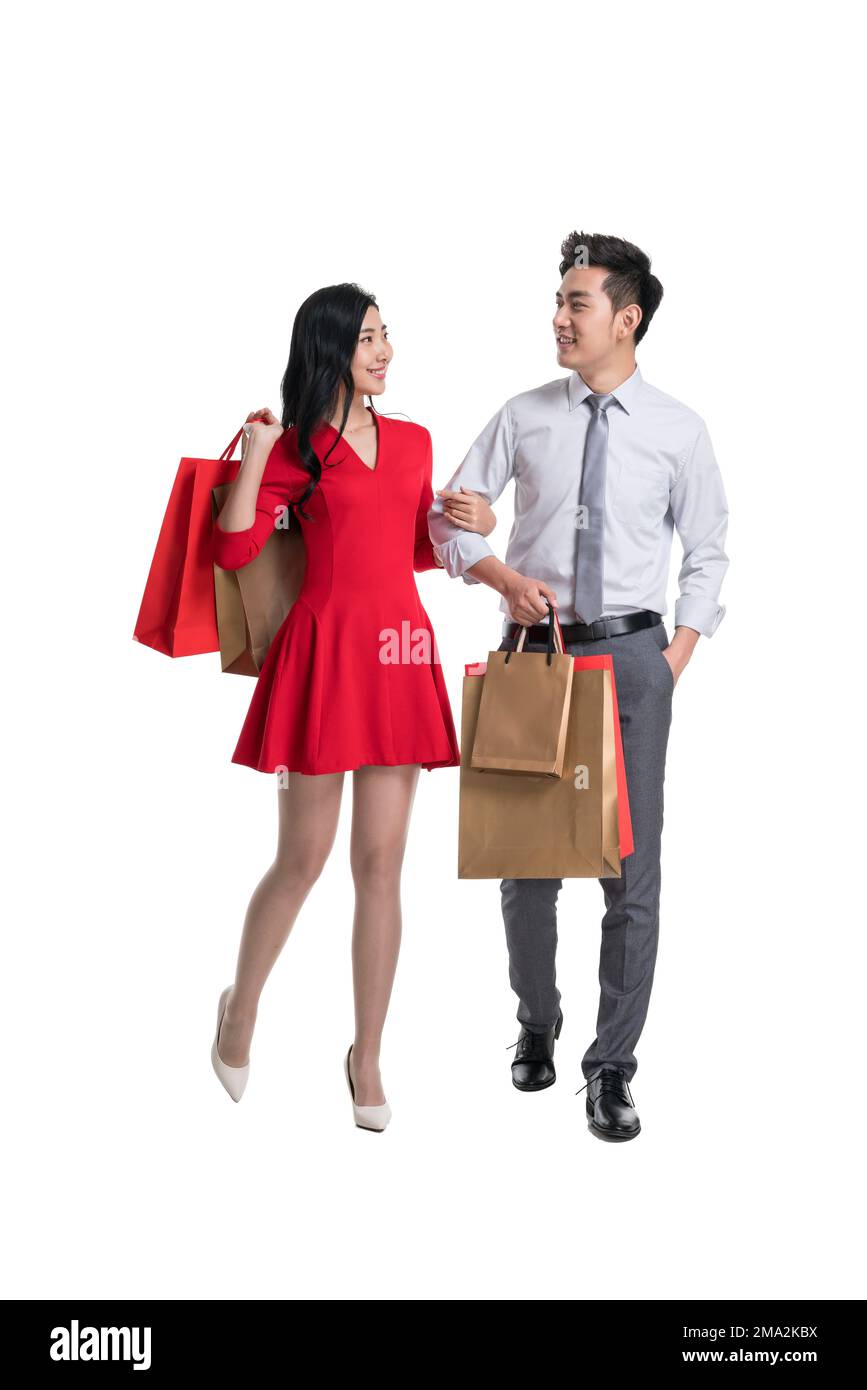 Young lovers shopping Stock Photo - Alamy