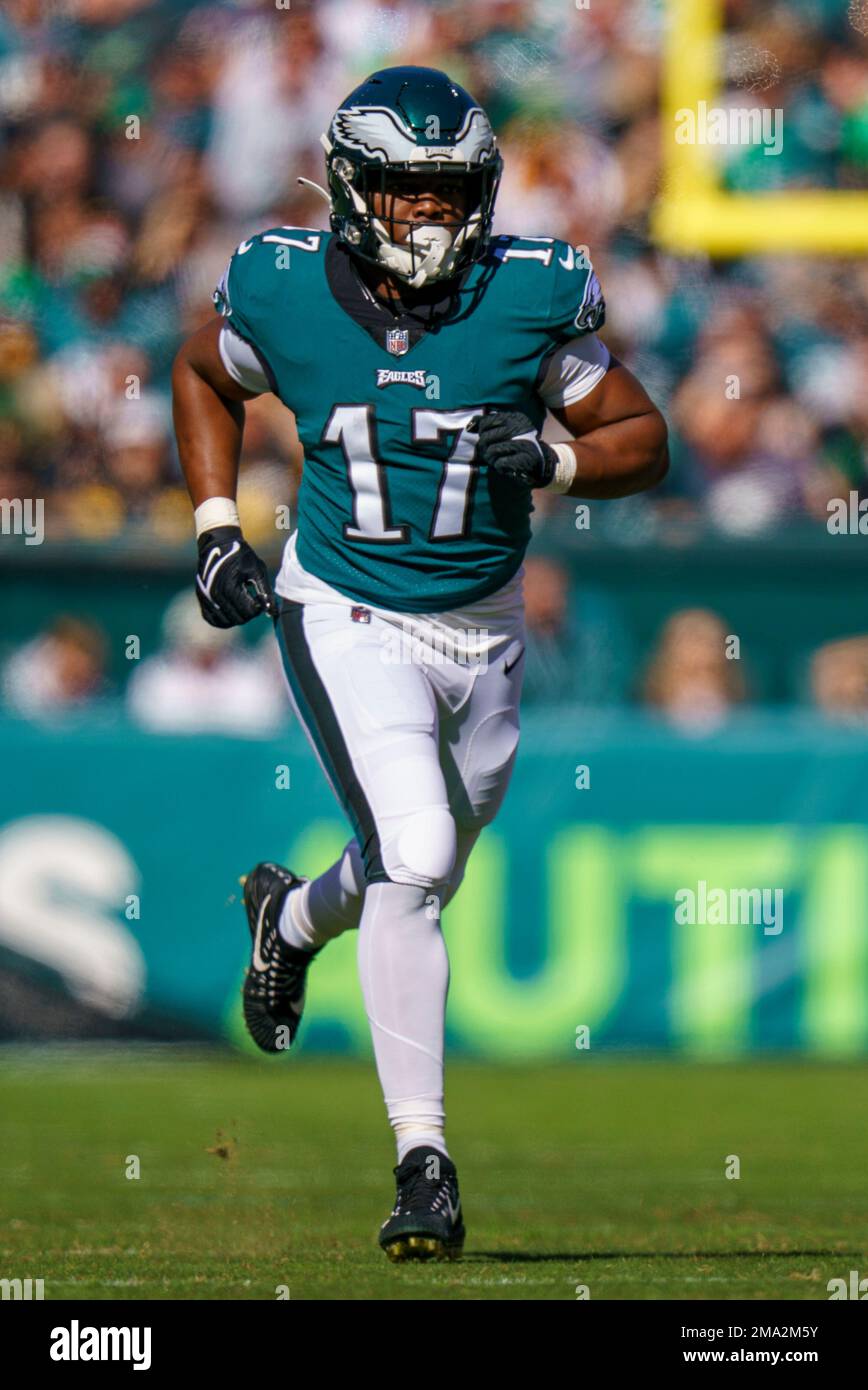 Philadelphia Eagles linebacker Nakobe Dean in action during the NFL ...