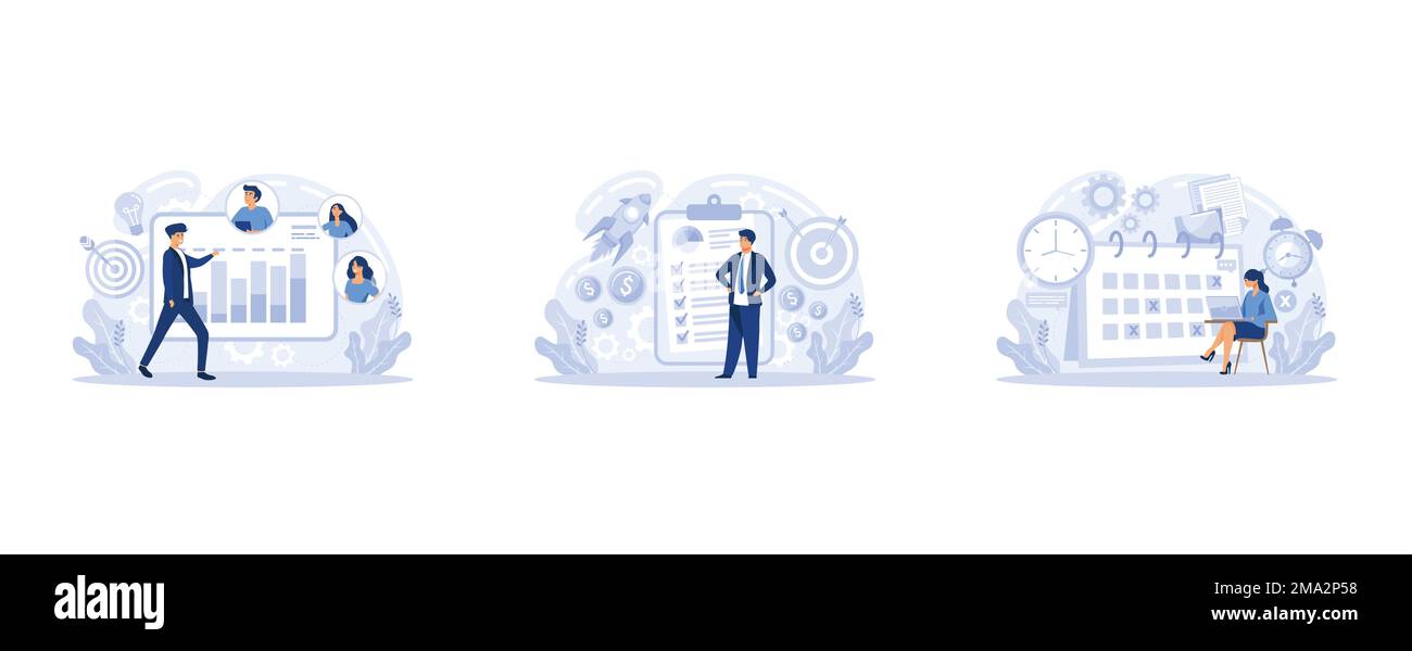 Project lifecycle, set flat vector modern illustration Stock Vector ...