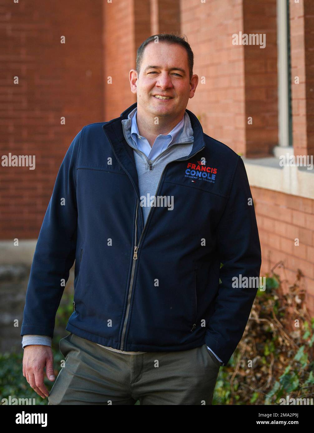 Democrat Francis Conole poses for a picture in Cazenovia, N.Y., Sunday ...