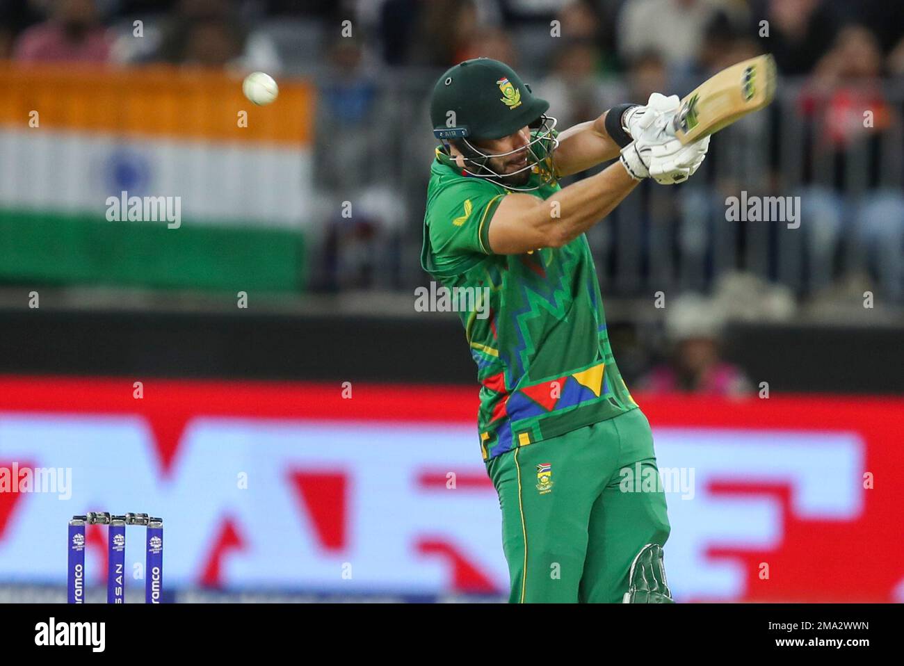 South Africa's Aiden Markram bats during the T20 World Cup cricket ...