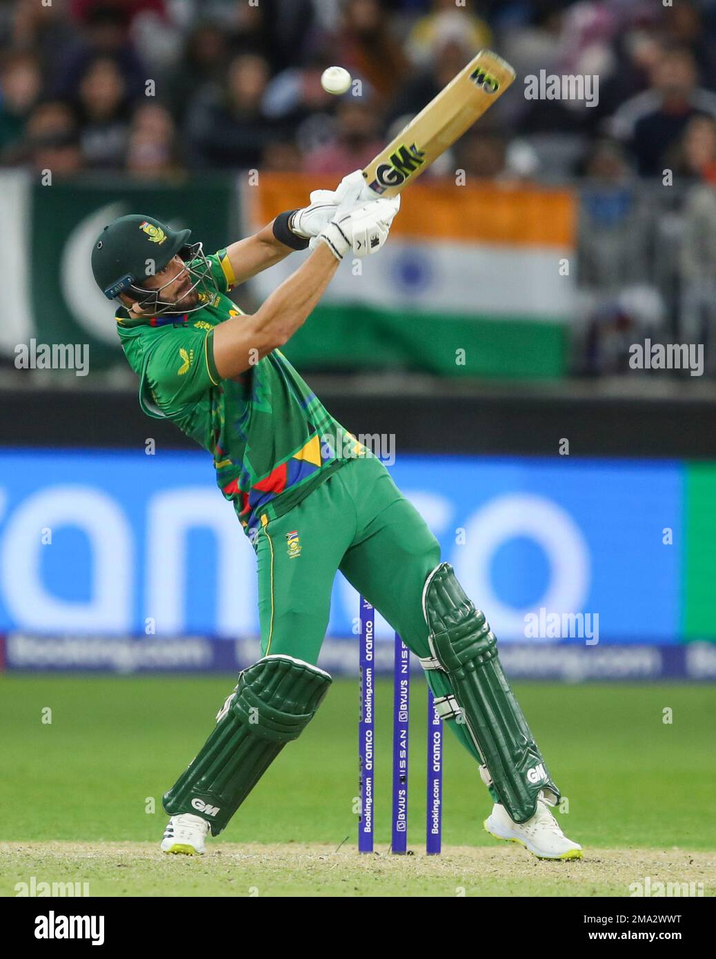 South Africa's Aiden Markram bats during the T20 World Cup cricket ...