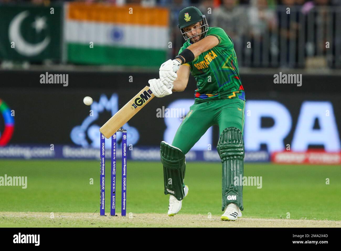 South Africa's Aiden Markram bats during the T20 World Cup cricket ...