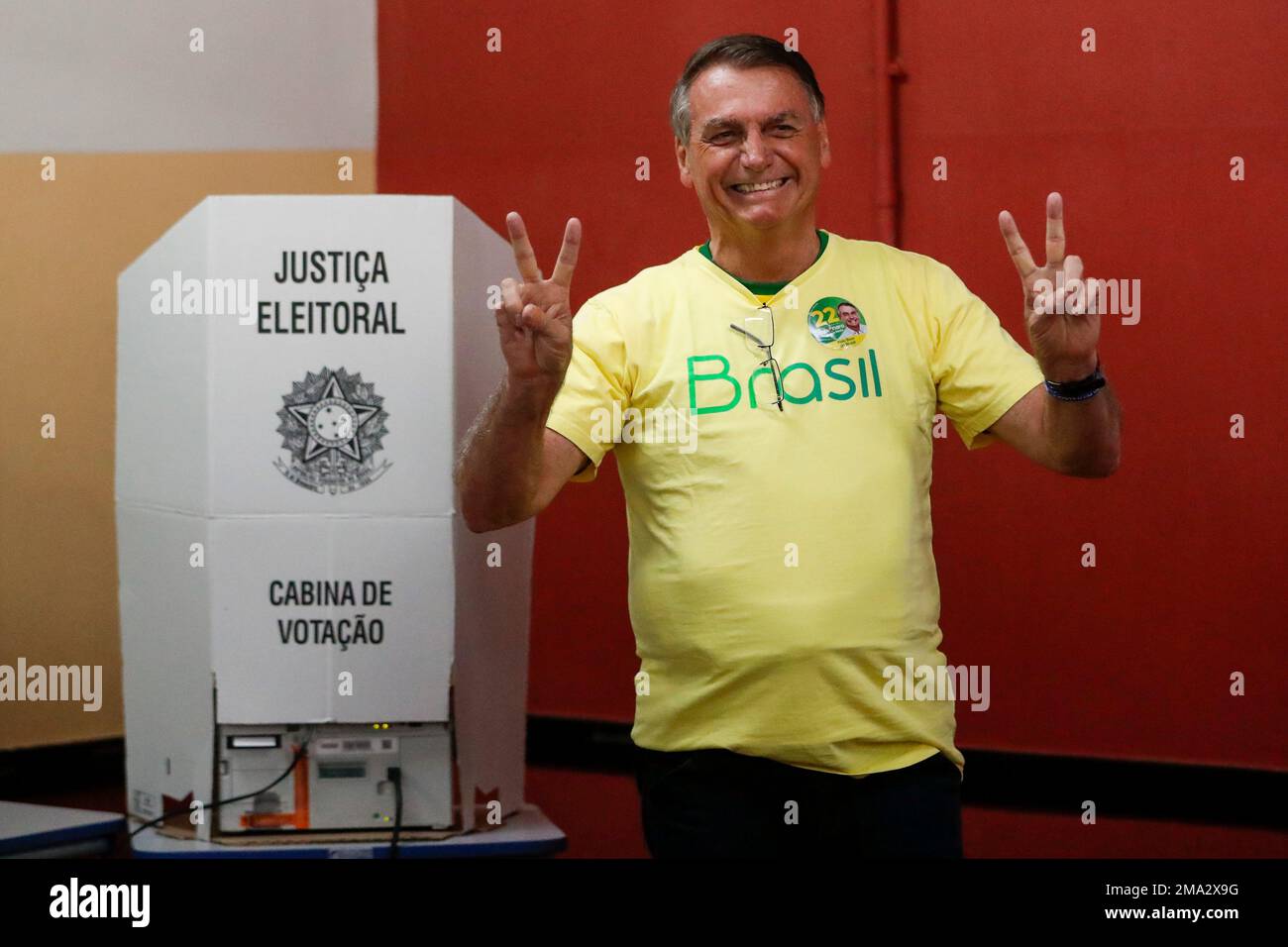Brazilian President Jair Bolsonaro, who is running for another term ...