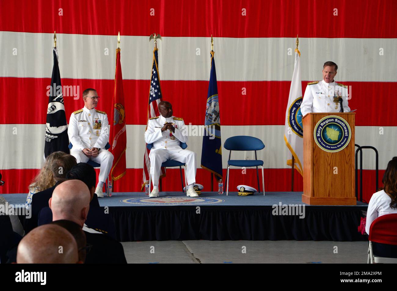 SAN DIEGO (May 23, 2022) Rear Adm. Bradley N. Rosen, right, speaks ...