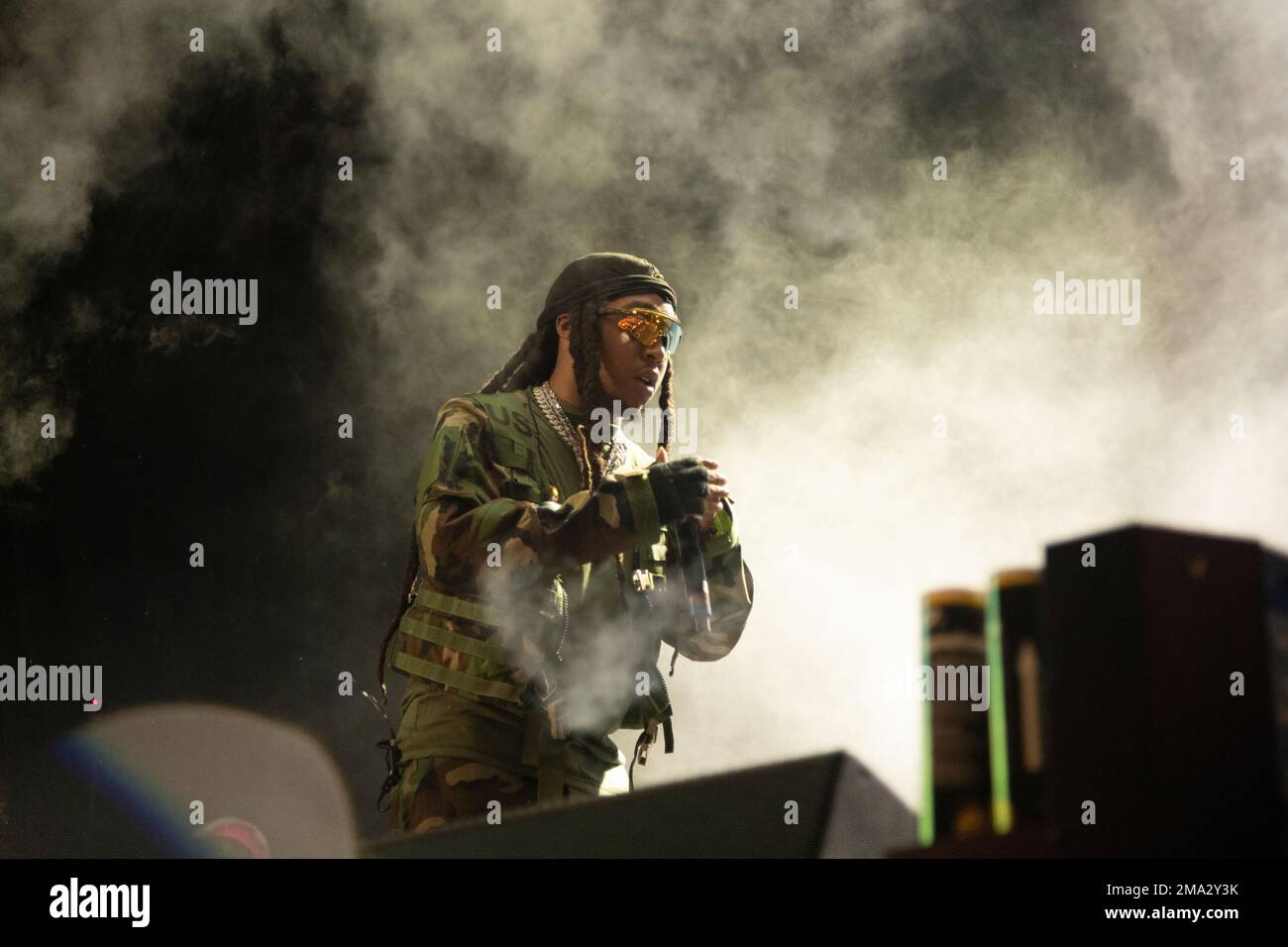 Takeoff of Unc and Phew performs during Lil Weezyana Fest on Saturday ...