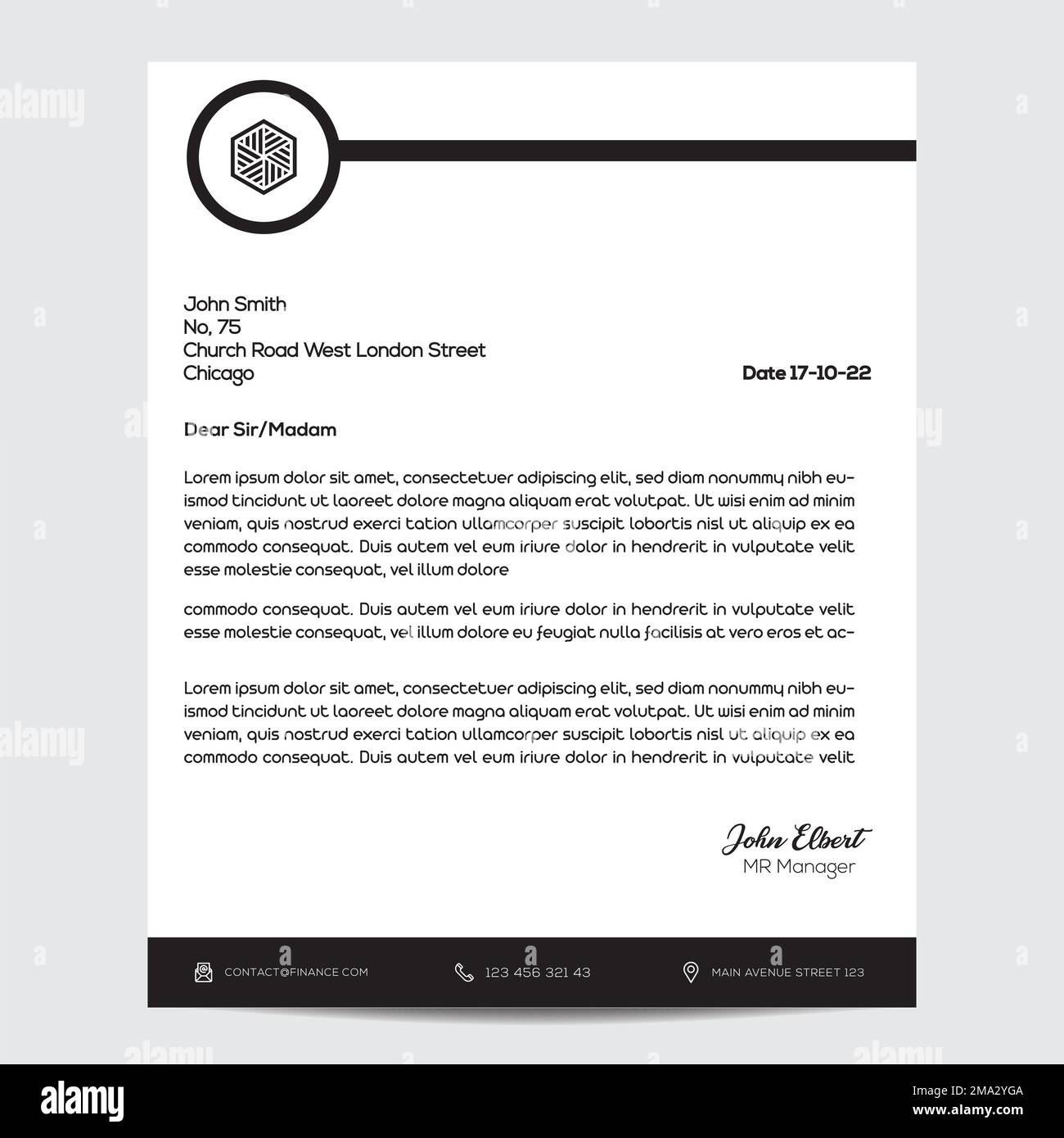 Clean Corporate Design Letter Head