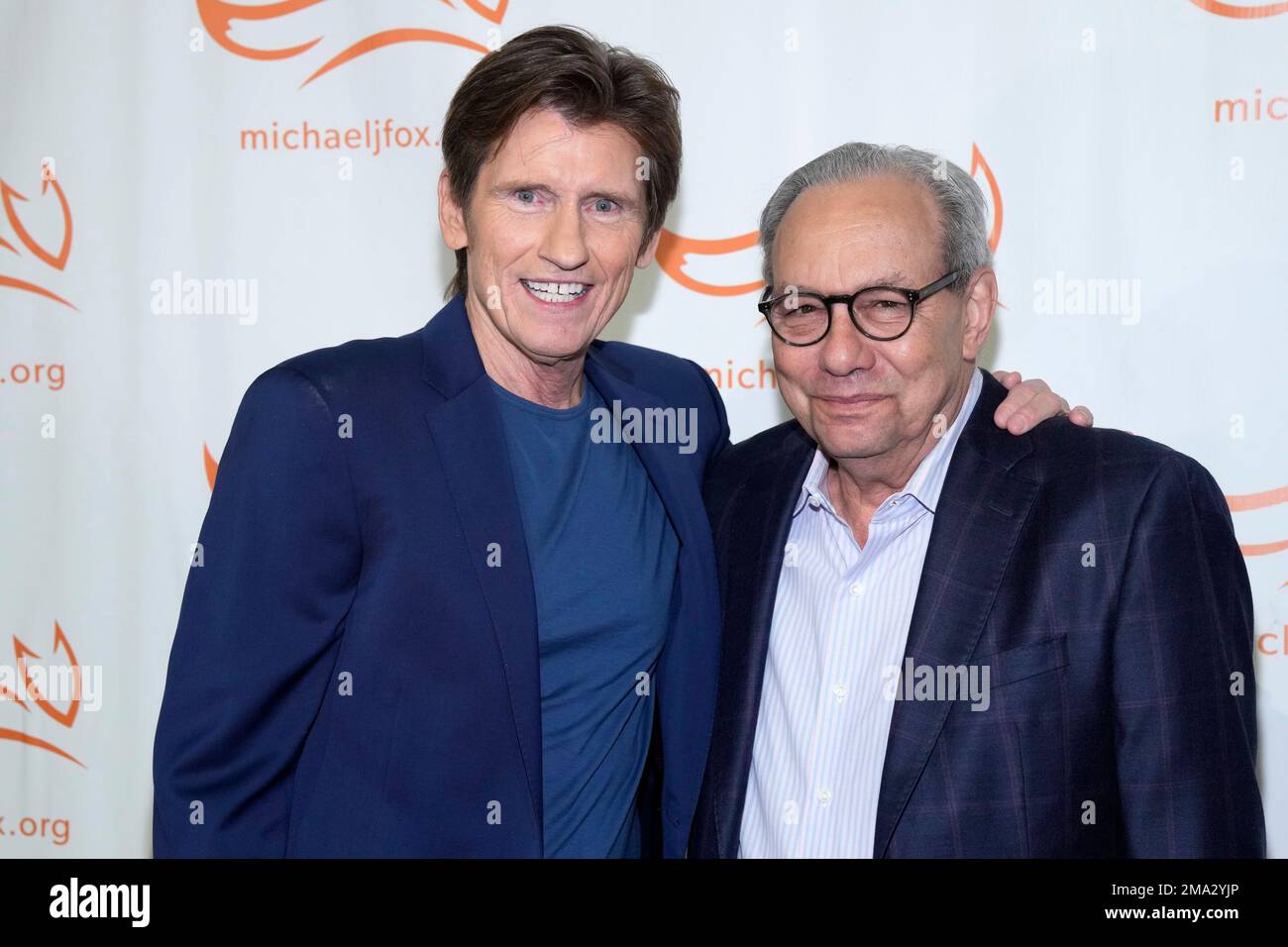 Denis Leary, left, and Lewis Black attend the Michael J. Fox Foundation ...