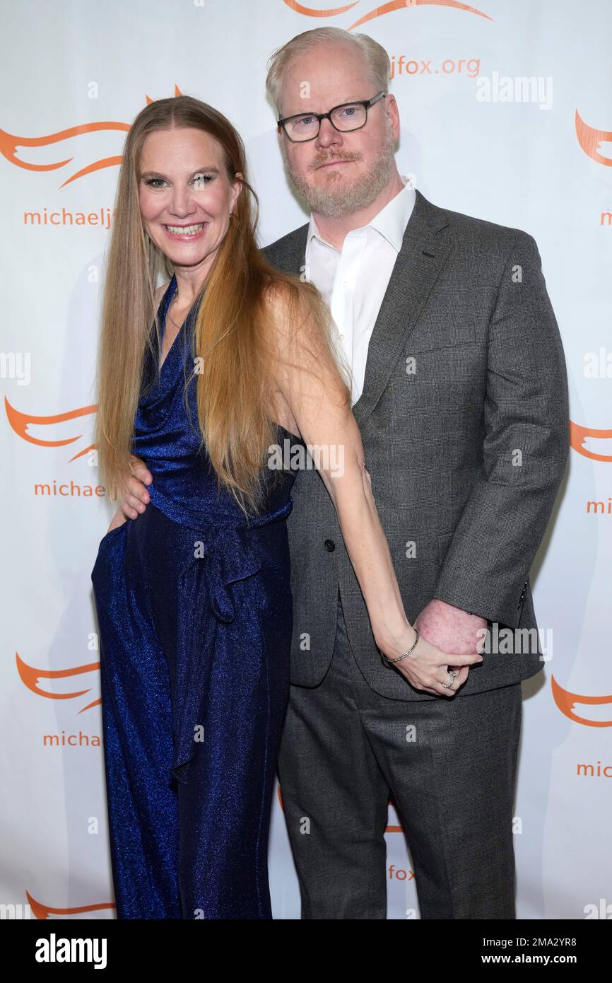 Jeannie Gaffigan and Jim Gaffigan attend the Michael J. Fox Foundation ...