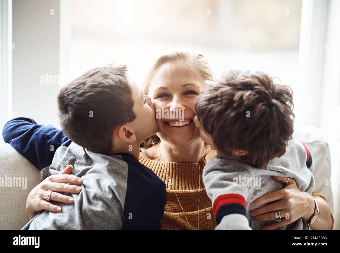 Happy children affection family hi-res stock photography and images - Alamy