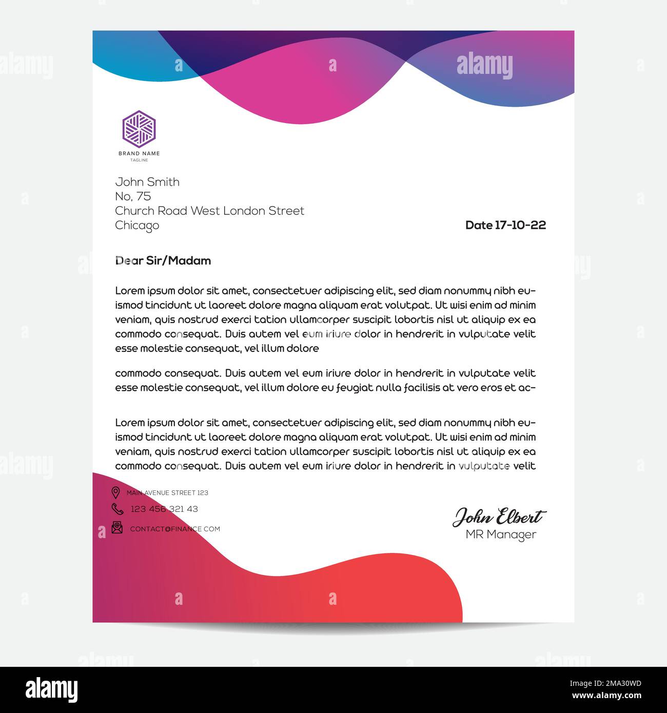 Creative and Clean business-style letterhead for your corporate project ...