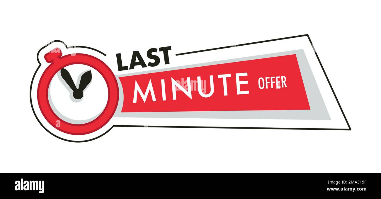 Last minute offer, sale and discounts from shop Stock Vector Image ...