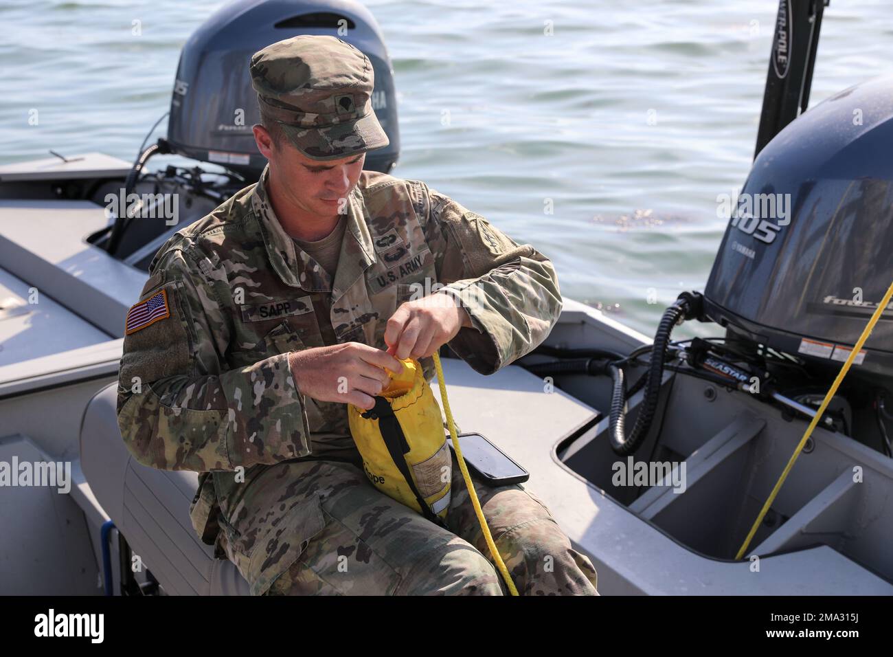 Spc. Ethan Sapp, a boat operator with Florida National Guard's Chemical ...