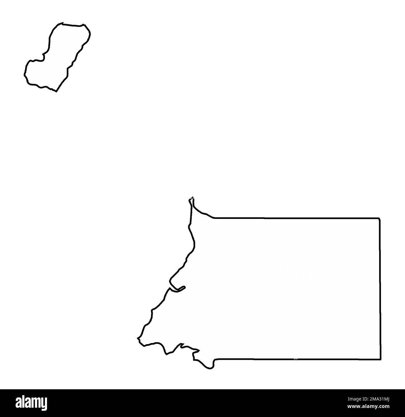 Equatorial Guinea outline silhouette map Stock Photo - Alamy