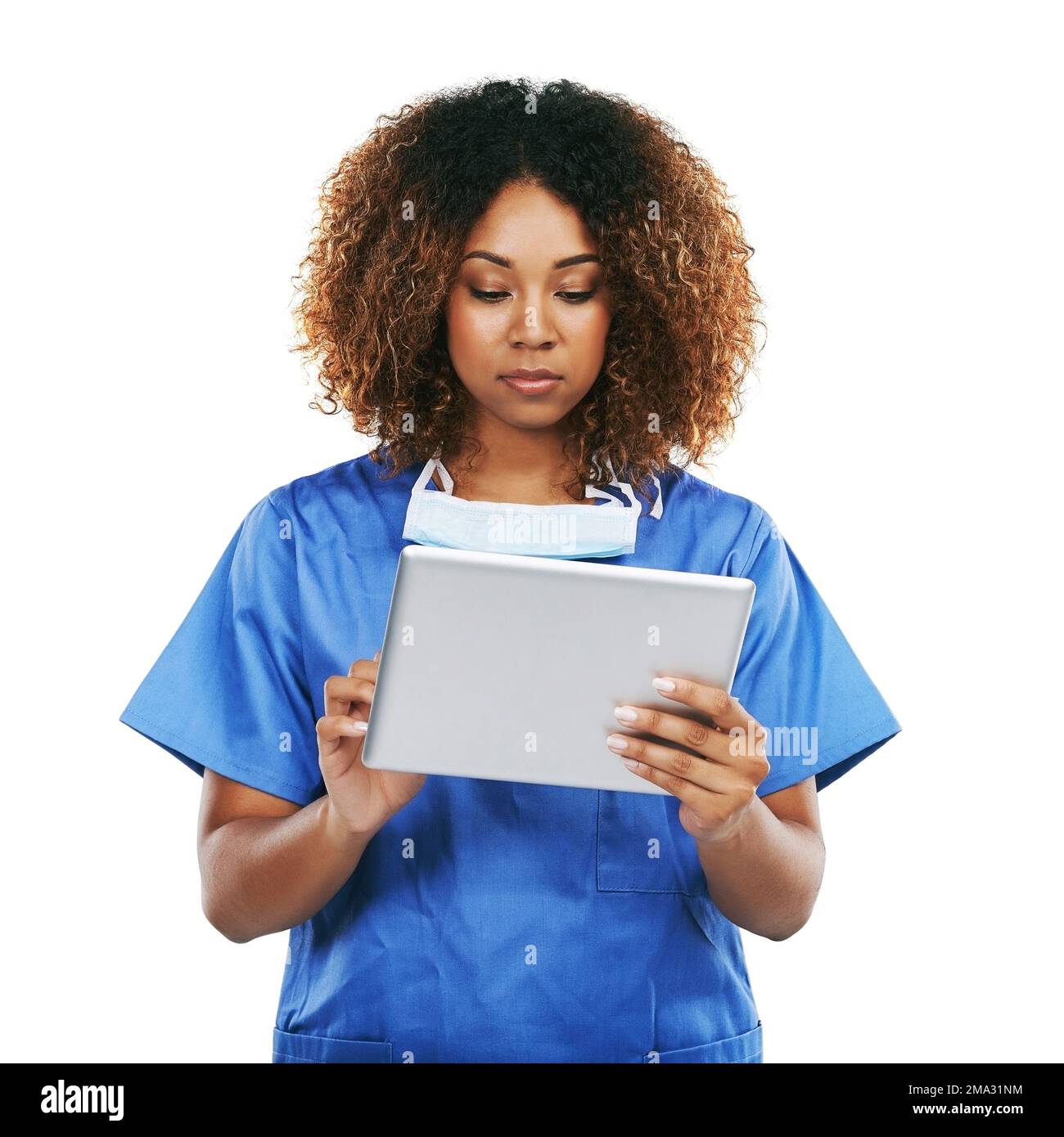 Woman reading science article hi-res stock photography and images - Alamy