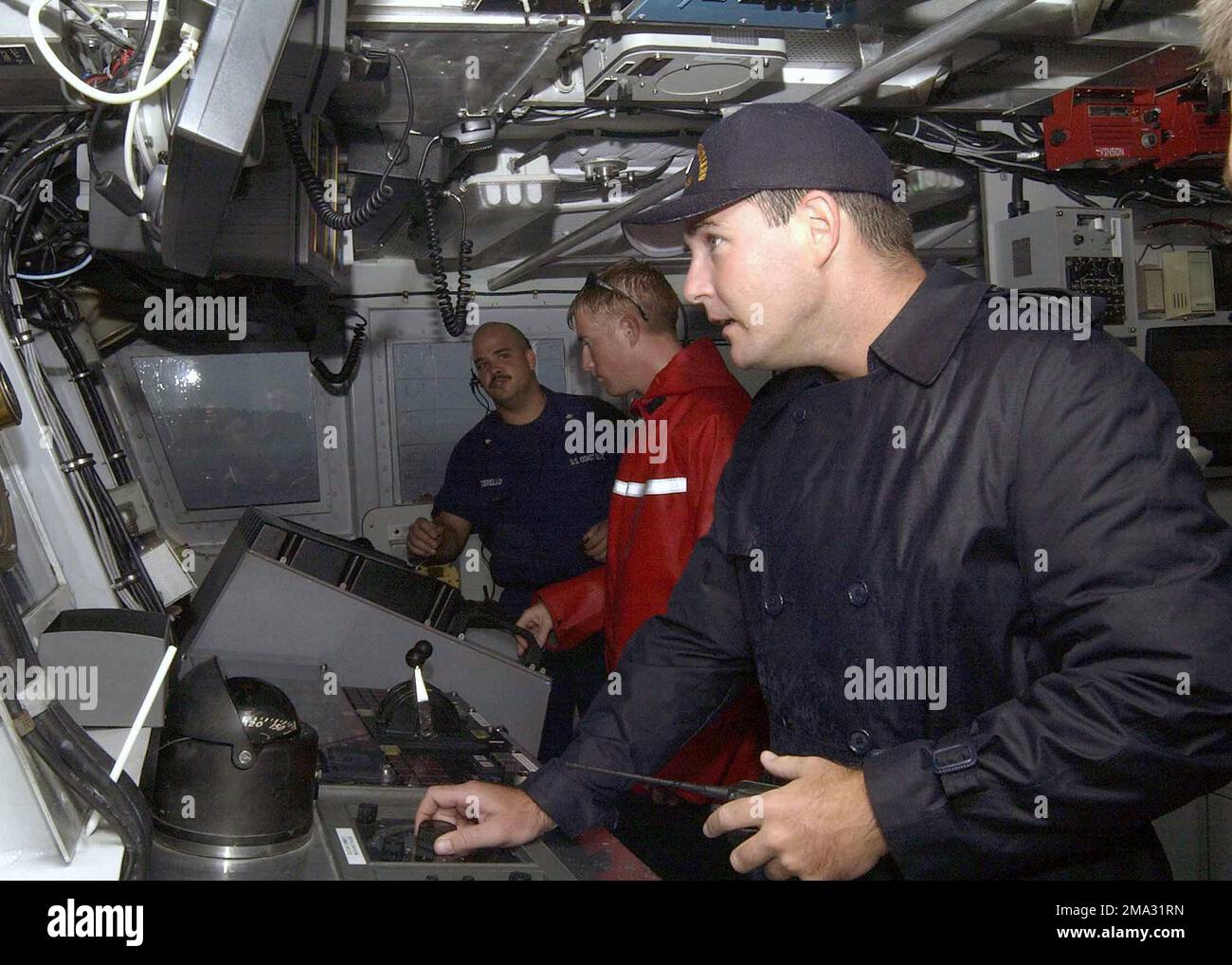 On the bridge of the US Coast Guard (USCG) Island Class; Patrol Craft ...