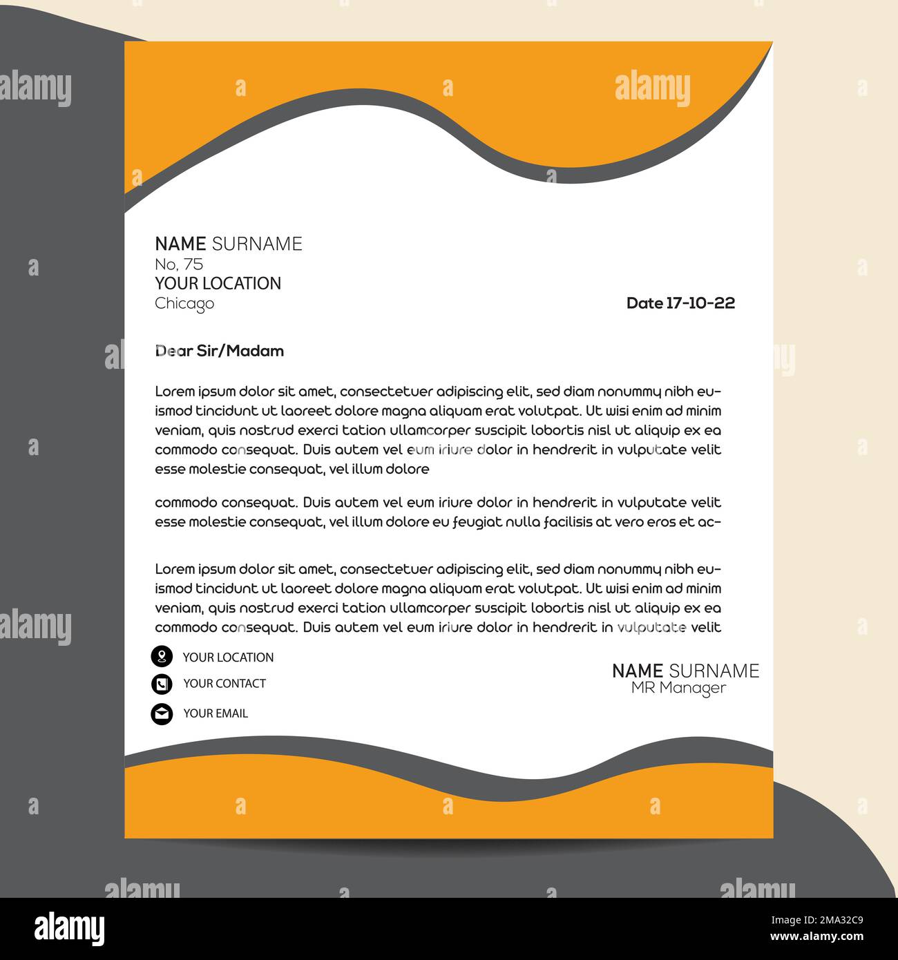 Letterhead samples vector vectors hi-res stock photography and images ...