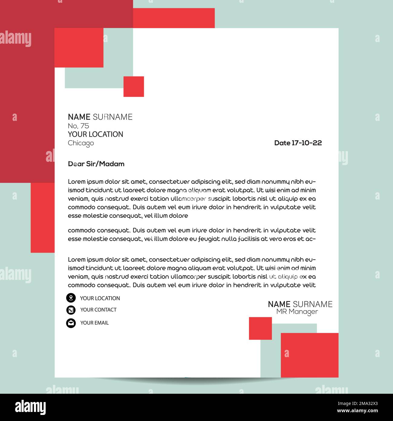 Letterhead samples vector vectors hi-res stock photography and images ...
