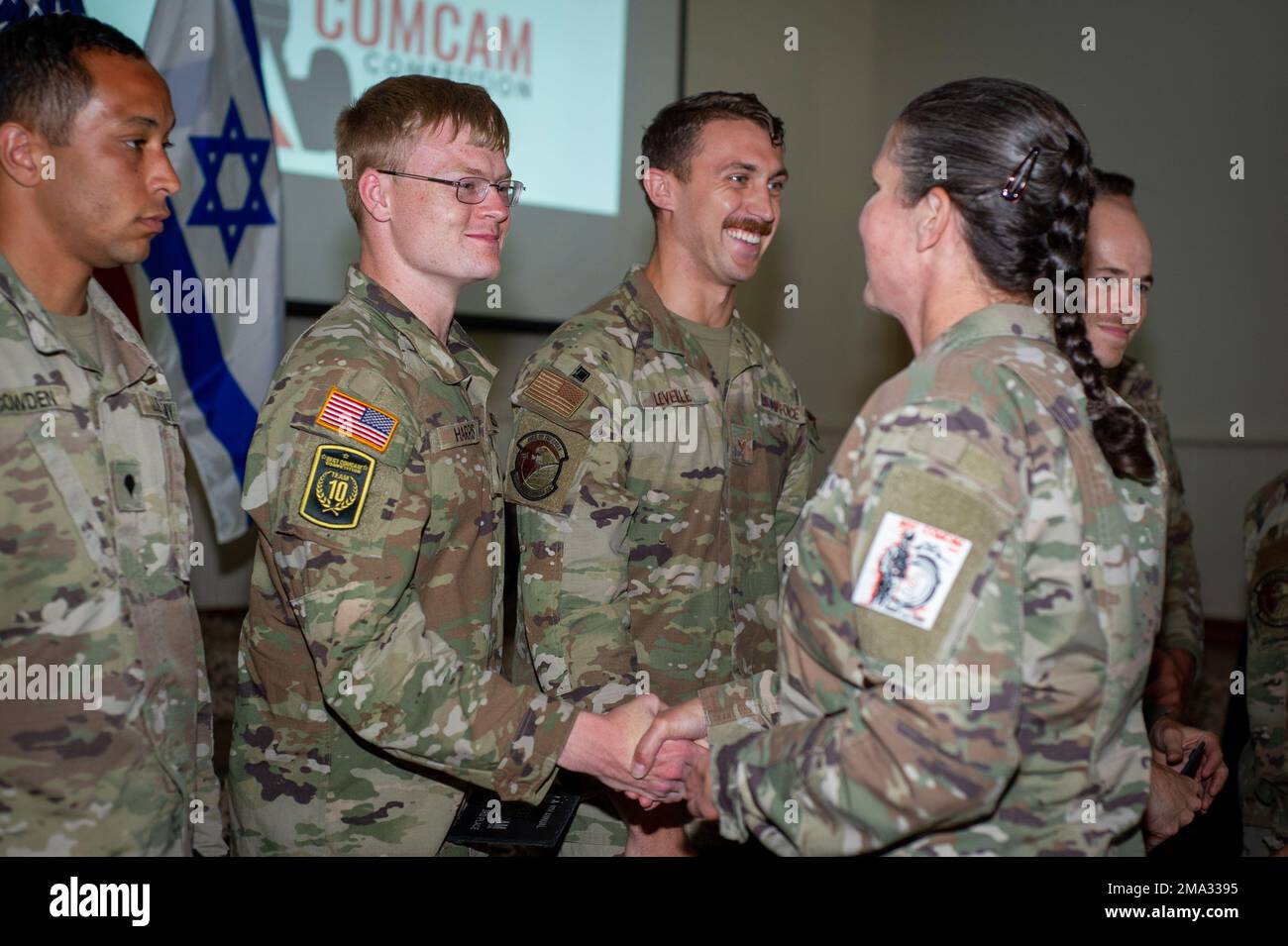 U.S. Army Spc. Jameson Harris assigned to 22nd Mobile Public Affairs ...