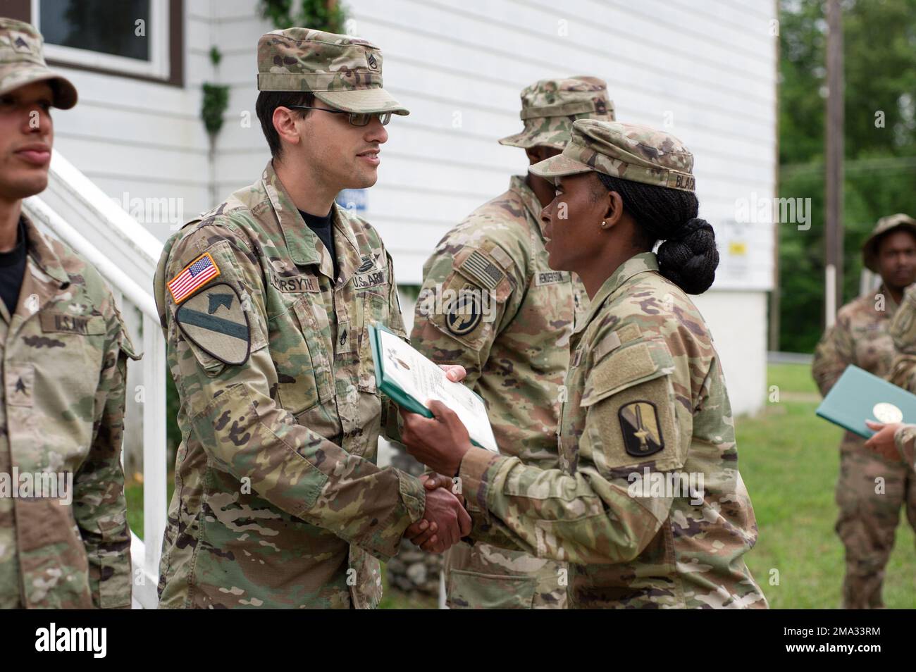 U.S. Army Staff Sgt. Jared Forsyth, assigned to 55th Signal Company ...