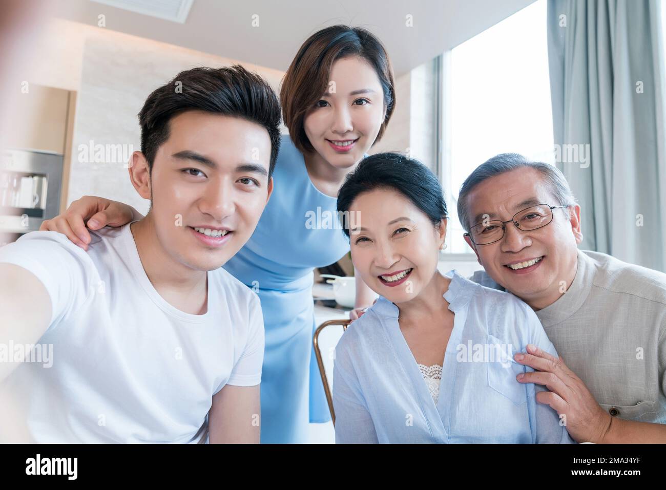The happy family Stock Photo - Alamy
