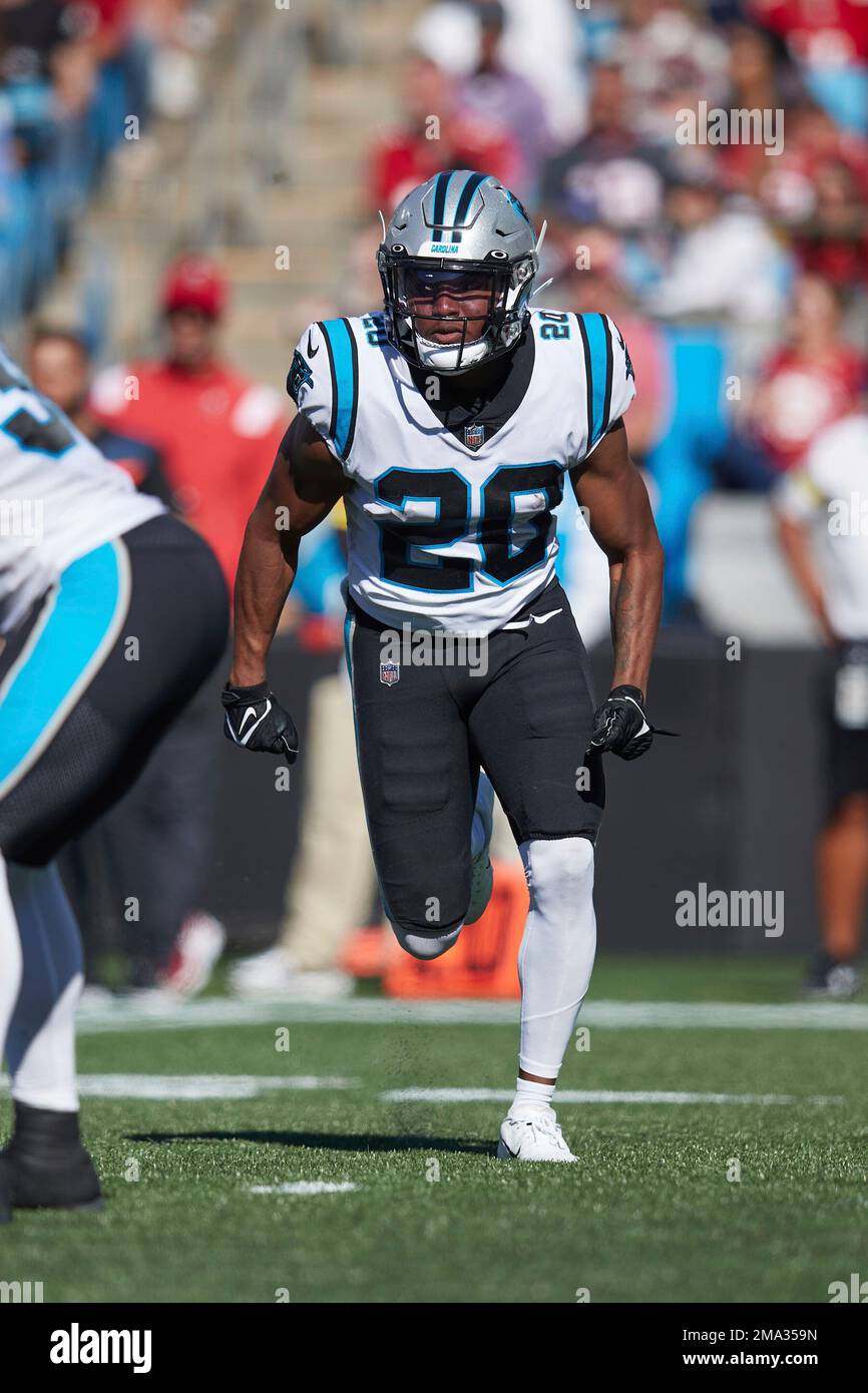 Carolina Panthers running back Raheem Blackshear (20) goes in motion ...
