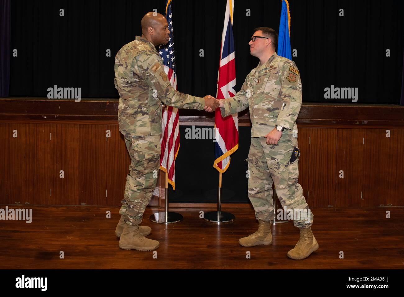 U.S. Air Force Brig. Gen. Roy W. Collins, left, Headquarters U.S. Air ...