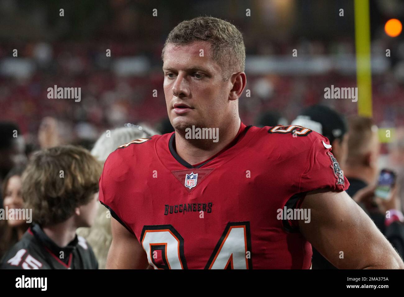 Tampa Bay Buccaneers linebacker Carl Nassib (94) before an NFL football ...