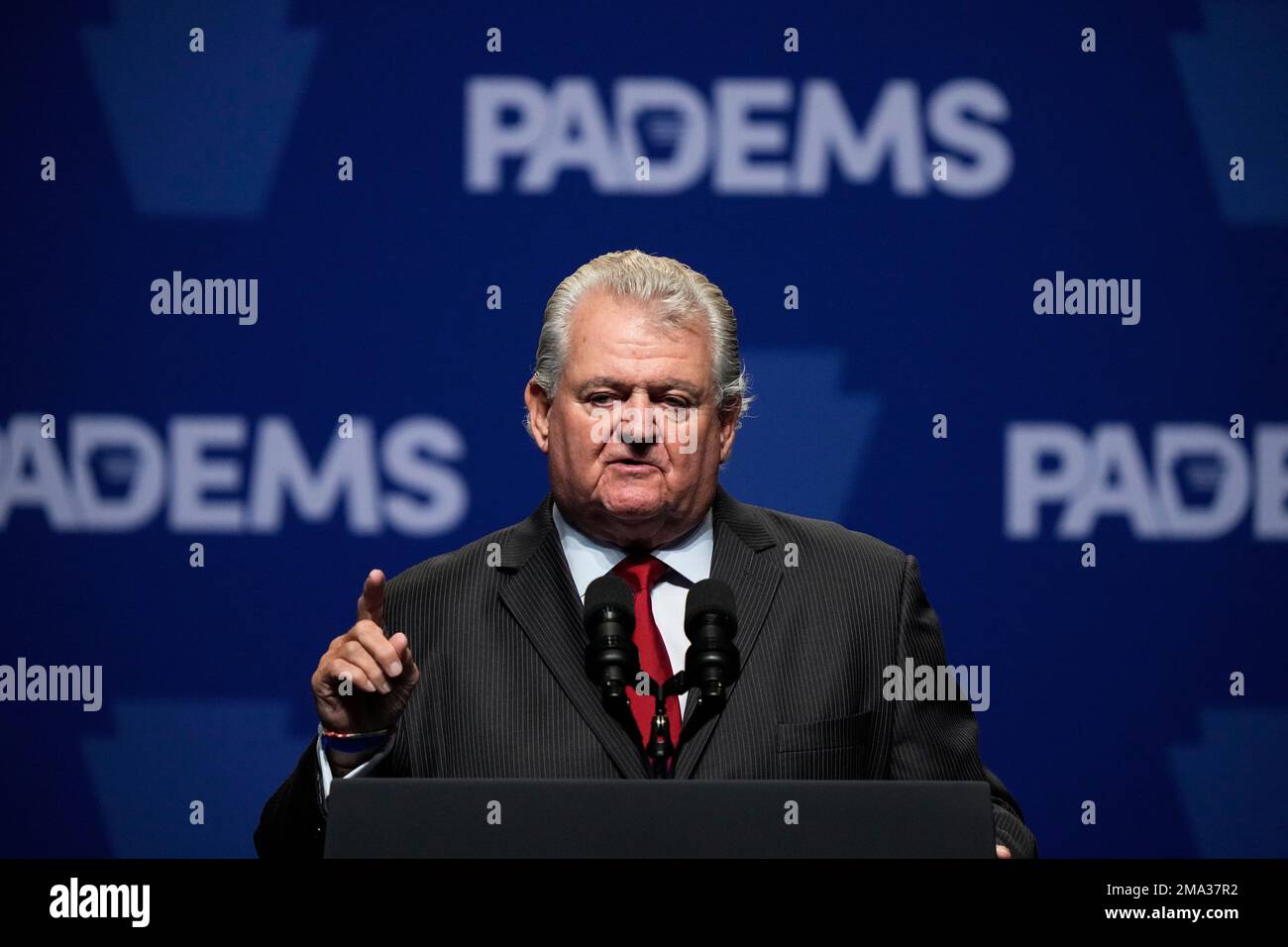 Former U.S. Rep. Robert Brady speaks during the Pennsylvania Democratic ...