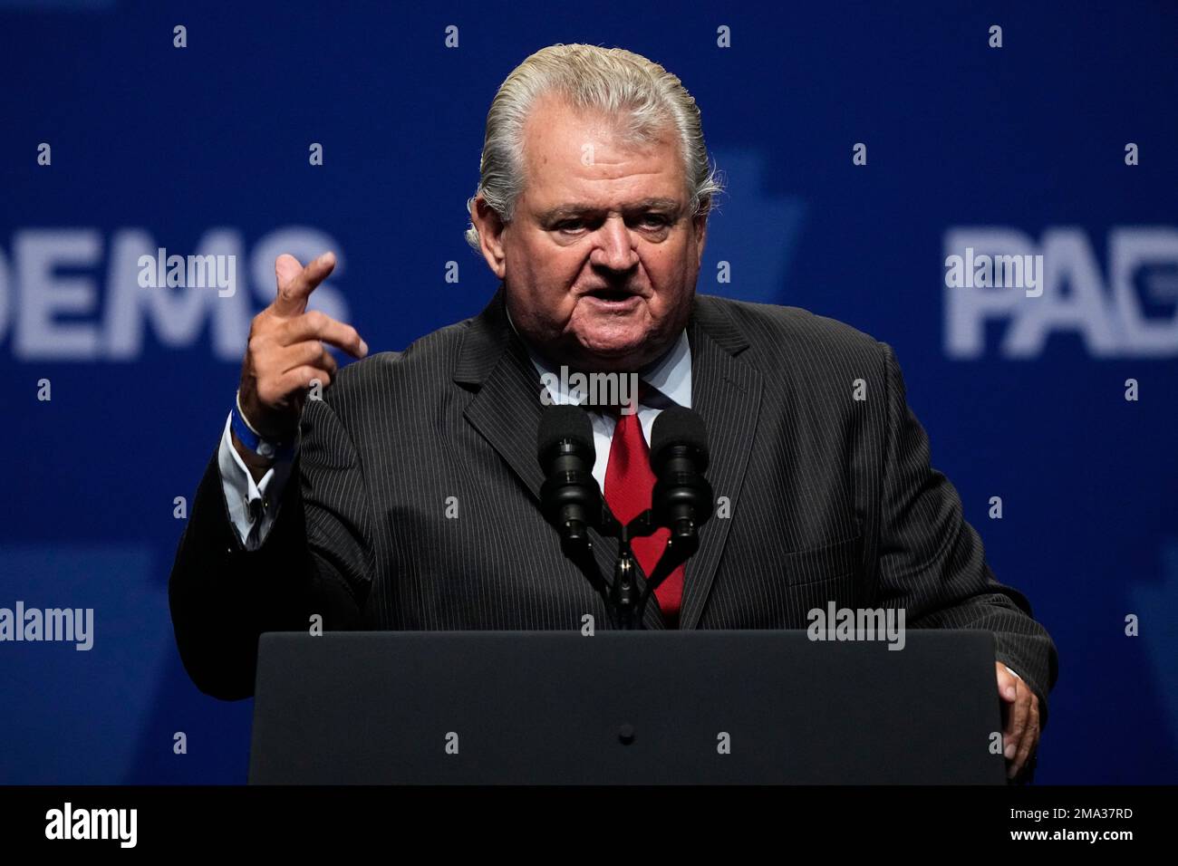 Former Rep. Robert Brady, D-Pa., speaks during the Pennsylvania ...