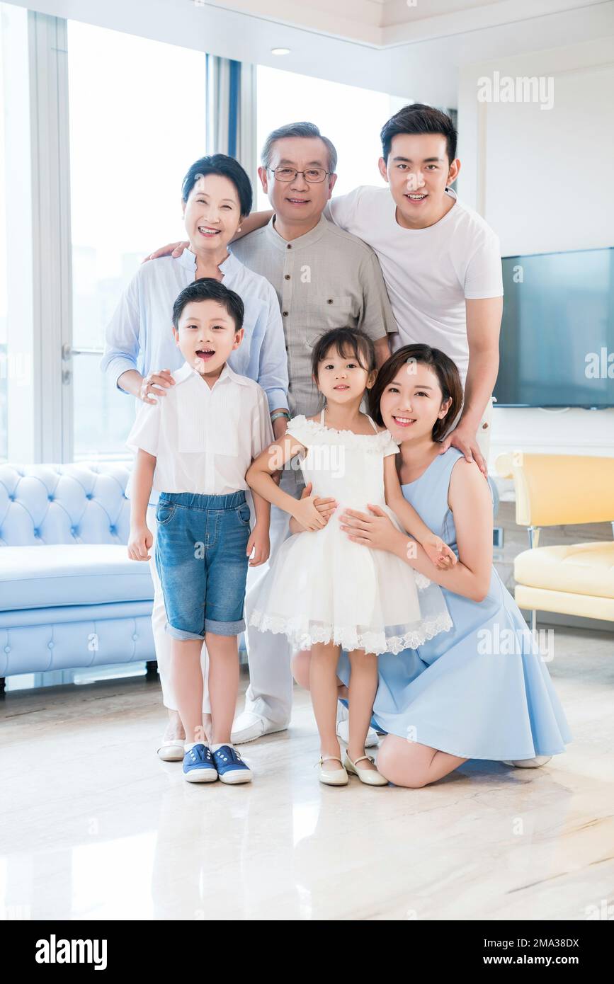 The happy family Stock Photo - Alamy