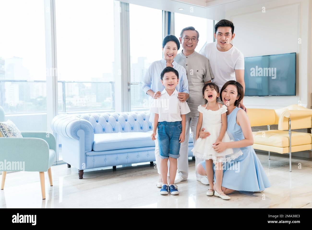 The happy family Stock Photo - Alamy