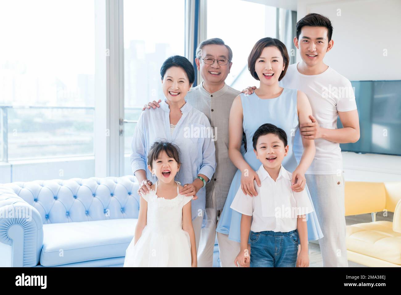 The happy family Stock Photo - Alamy