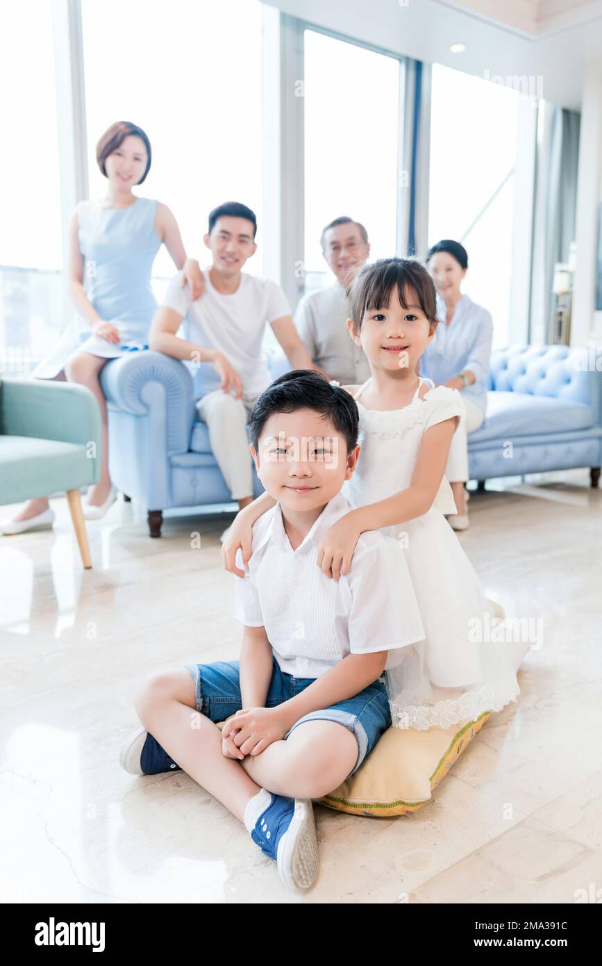 The happy family Stock Photo - Alamy