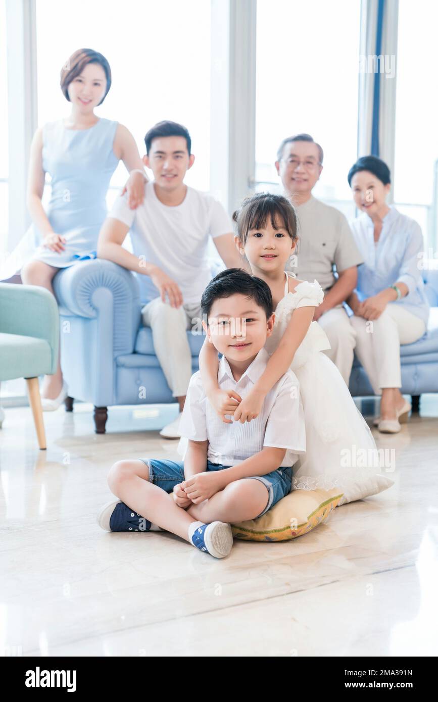The happy family Stock Photo - Alamy