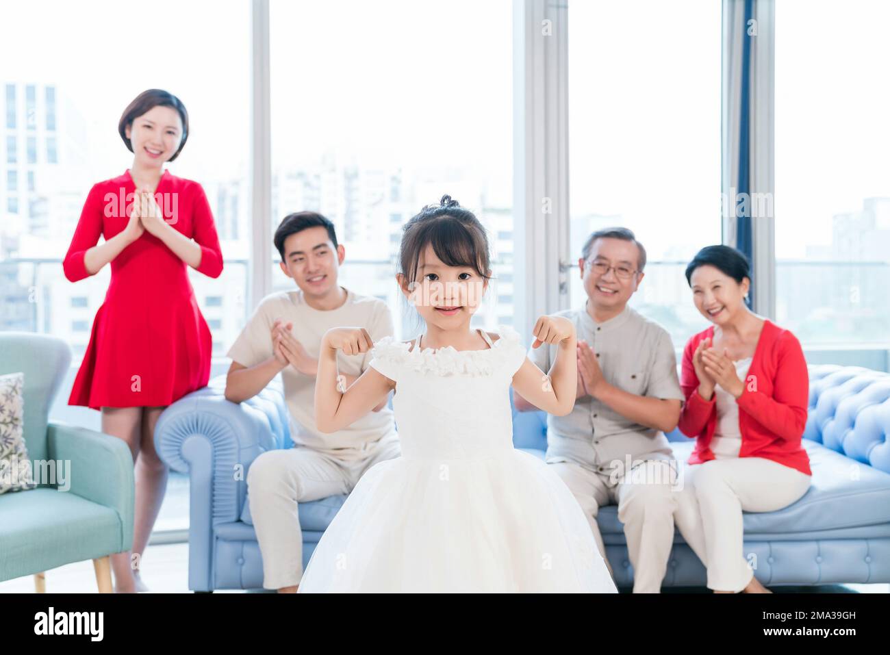 The happy family Stock Photo - Alamy