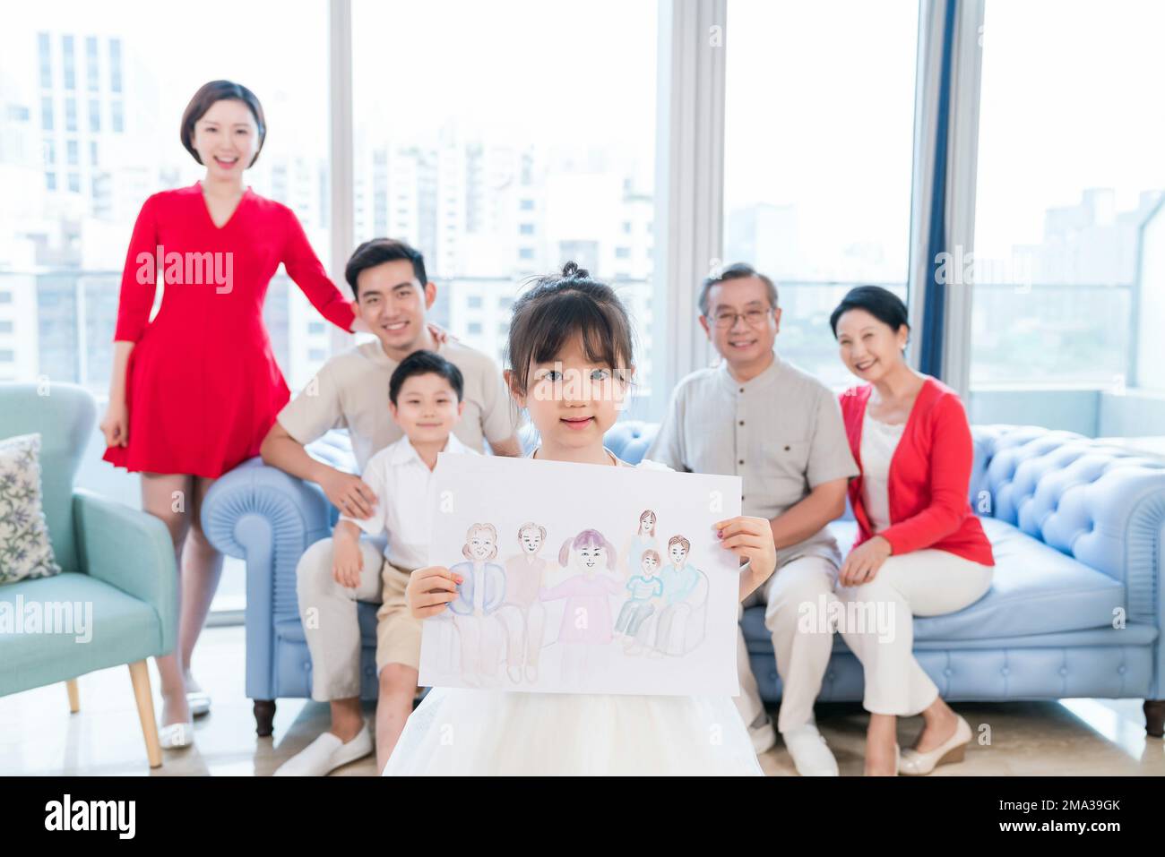 The happy family Stock Photo - Alamy