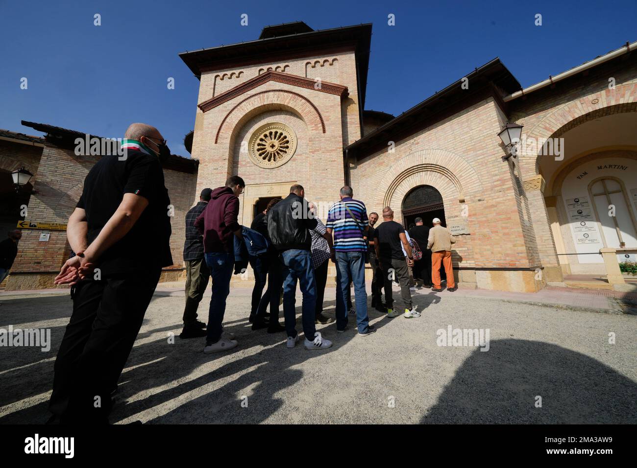 People queue to visit the tomb of Fascist Dictator Benito Mussolini on ...