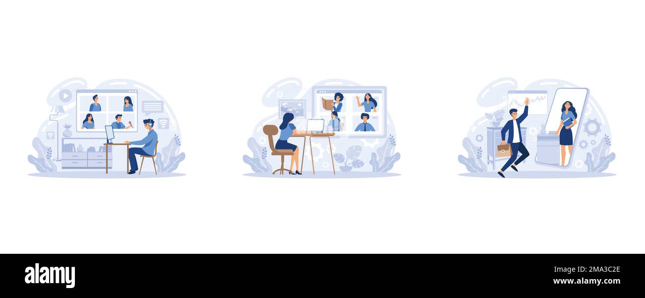 Software for videoconferencing and online communication, online meeting ...