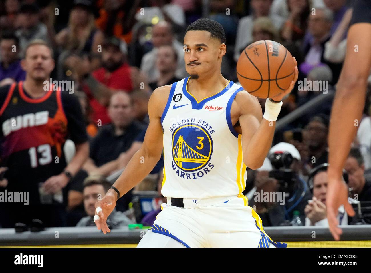 Golden State Warriors guard Jordan Poole (3)during the first half of an ...