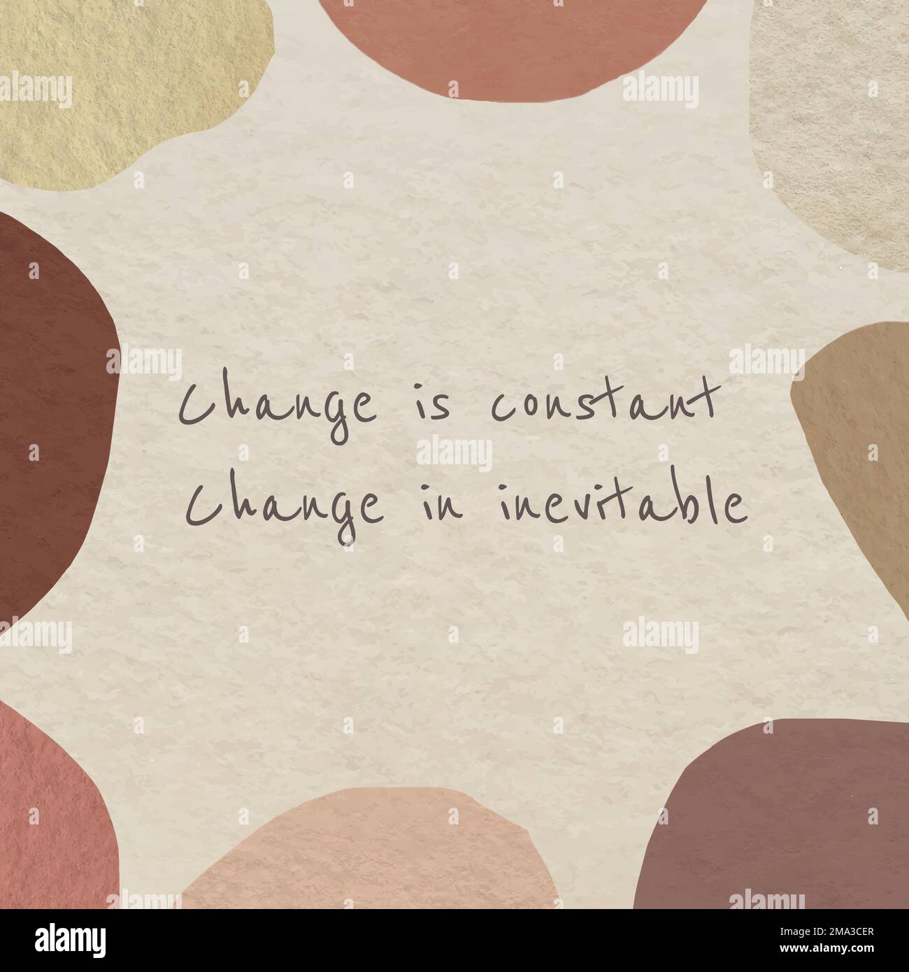 Editable quote template vector earth tone abstract design Stock Vector ...