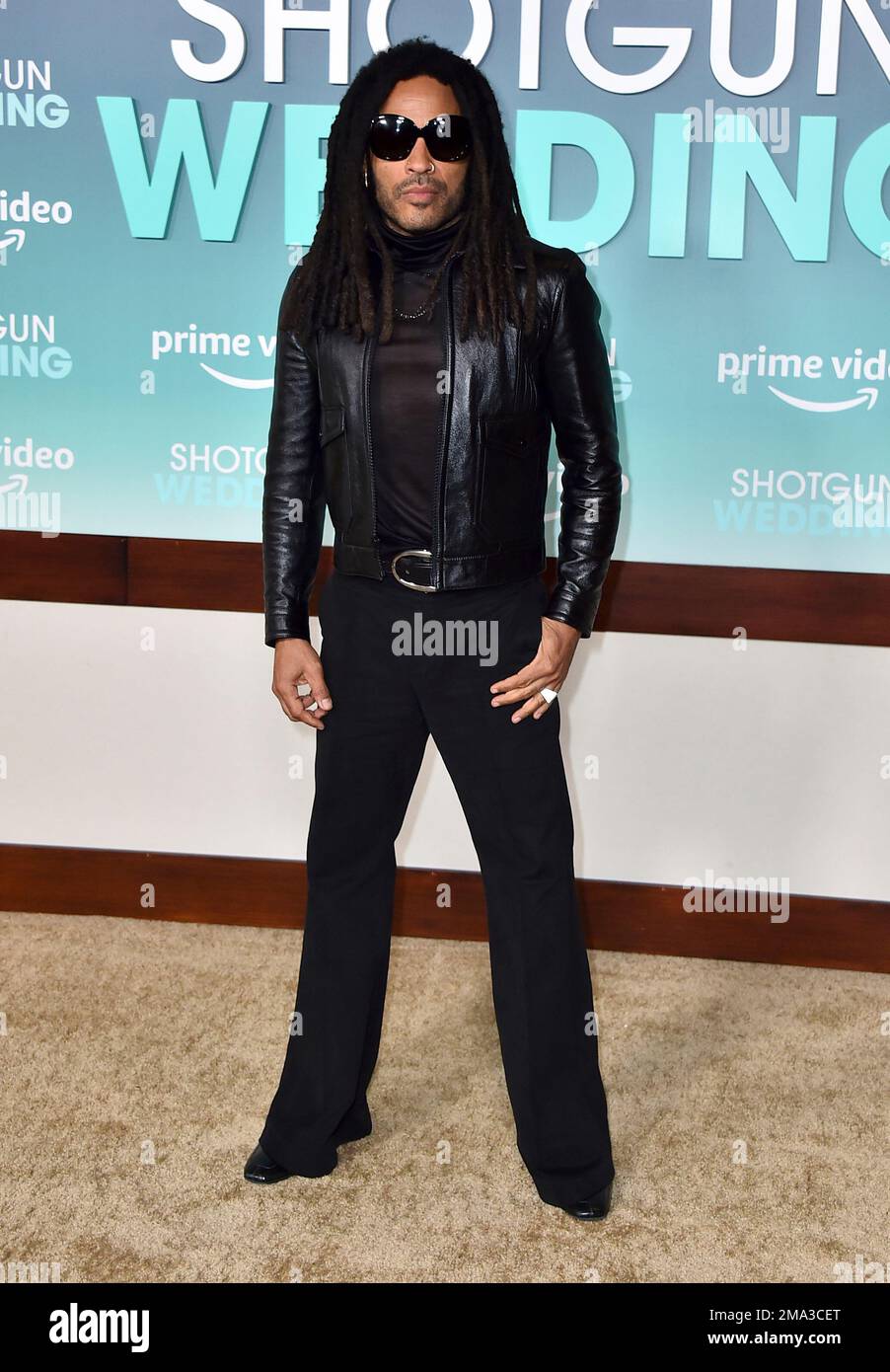 Lenny Kravitz arrives at the premiere of "Shotgun Wedding," Wednesday ...