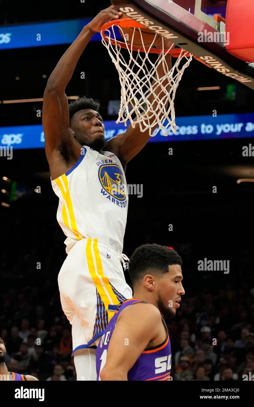 Golden State Warriors center James Wiseman (33) during the first half ...