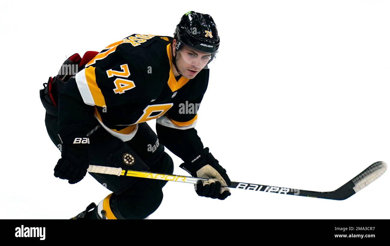 Boston Bruins left wing Jake DeBrusk during an NHL hockey game ...