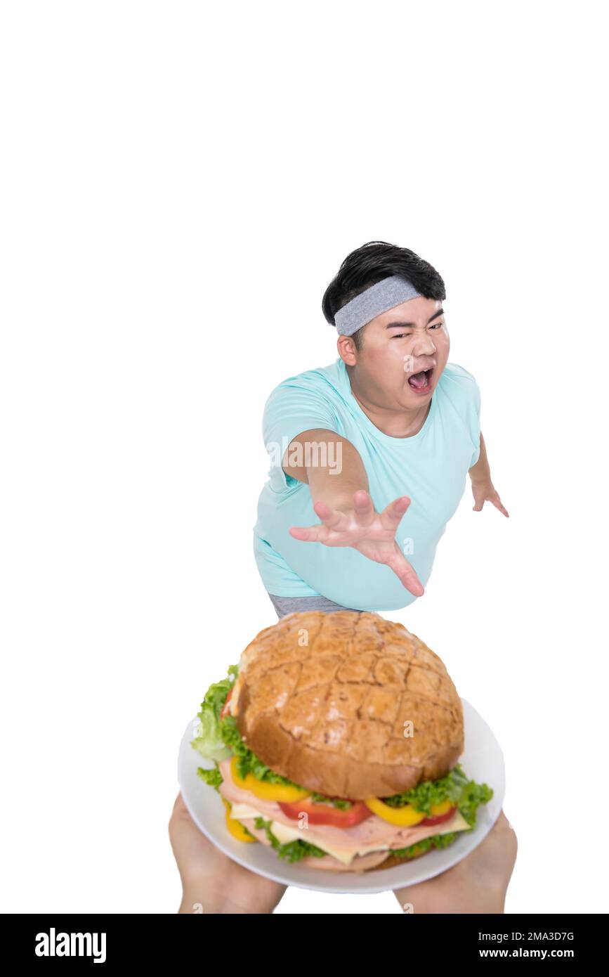 Fat chinese man food Cut Out Stock Images & Pictures - Alamy